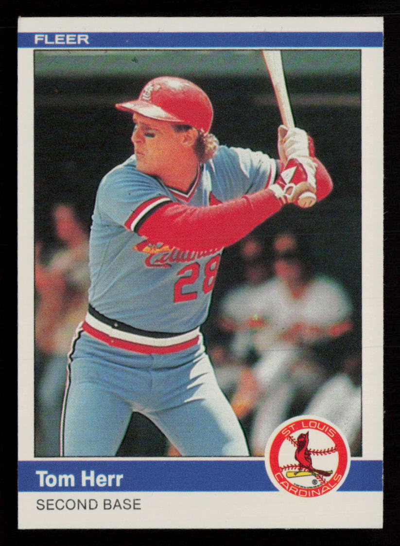 1984 Fleer Tom Herr #325 St. Louis Cardinals Baseball Card | eBay