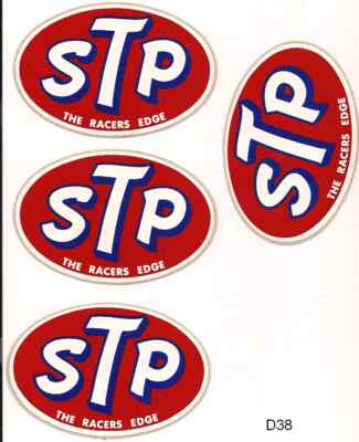 STP The Racers edge Oval Vintage 60's decals 4PC ~NOS~ Hot Rod Rat Rod ...
