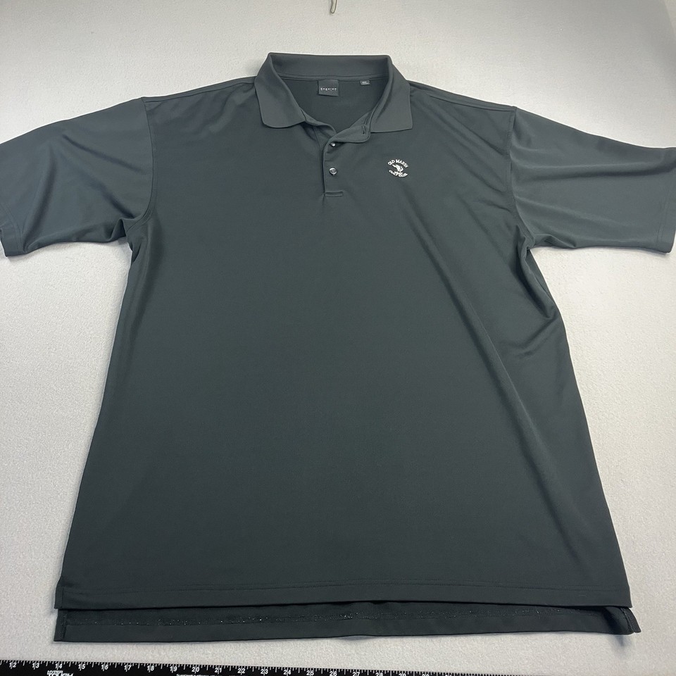 Dunning Golf Coolmax Polo Golf Shirt Men's 2XL Black Old Marsh Golf ...