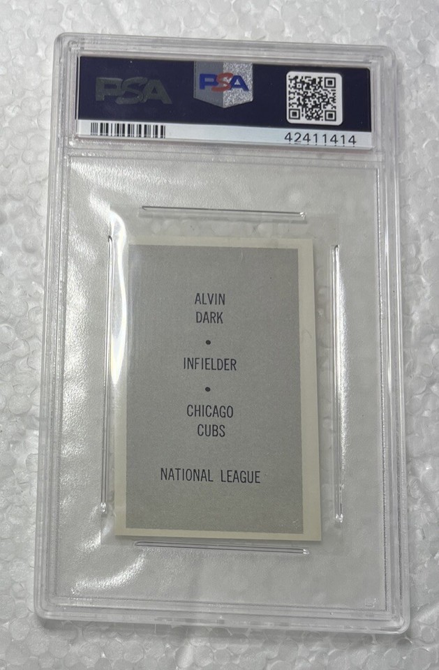 1959 Oklahoma Today Major Leaguers PSA 7 Alvin Dark Giants Cubs Pop 2 ...