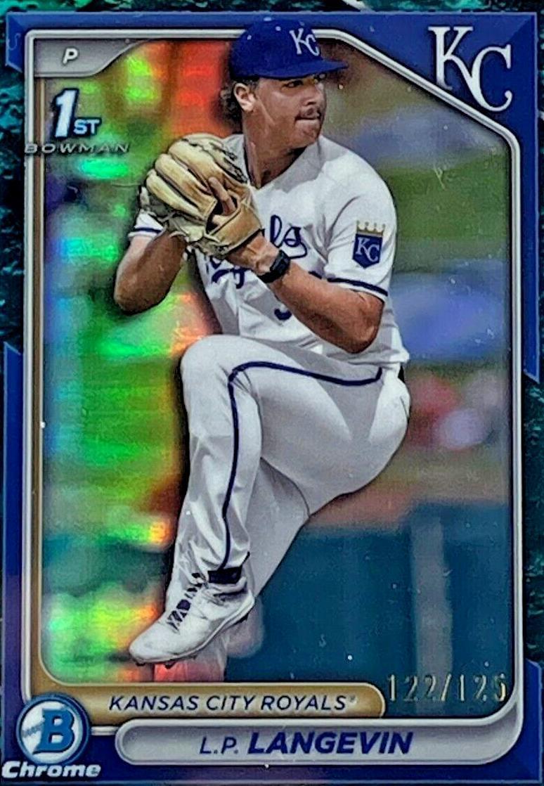 2024 Bowman Draft - Chrome L.P. Langevin #BDC-183 Aqua Lunar Refractor ...