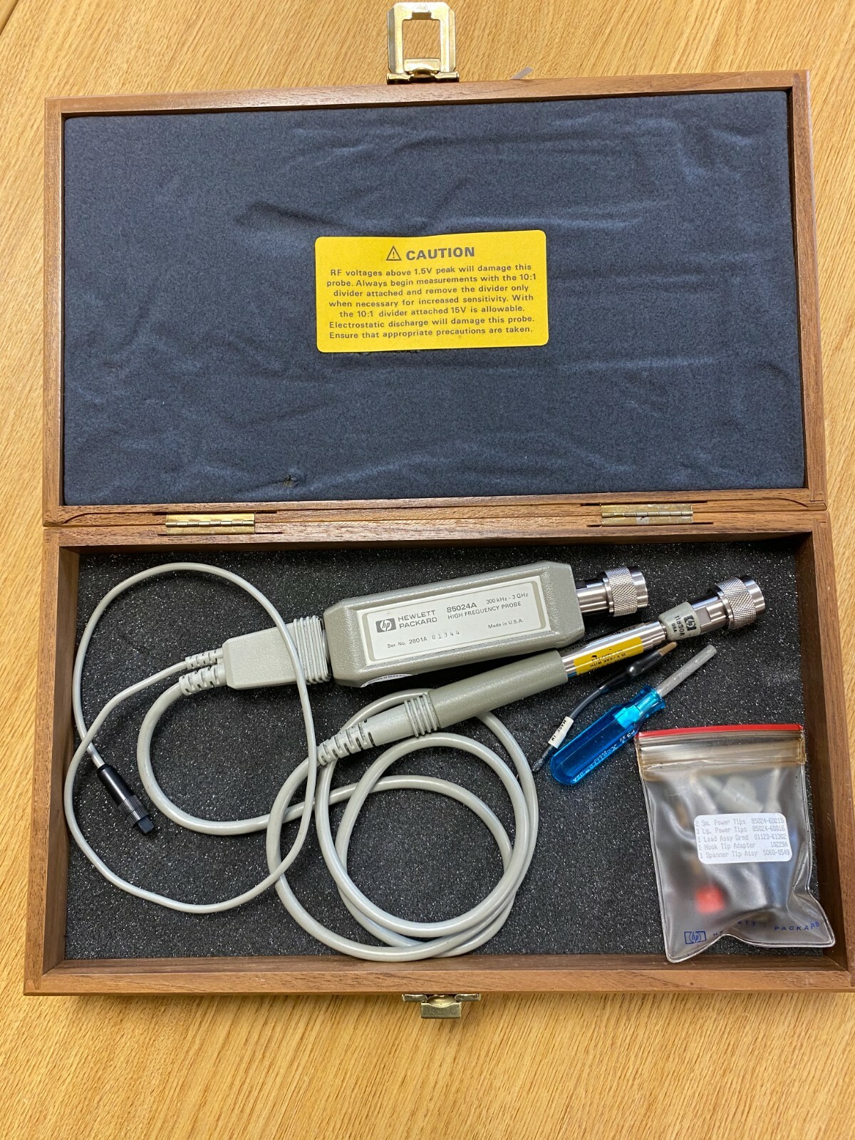 HP AGILENT KEYSIGHT 85024A HIGH FREQUENCY ACTIVE PROBE 300khz - 3Ghz ...