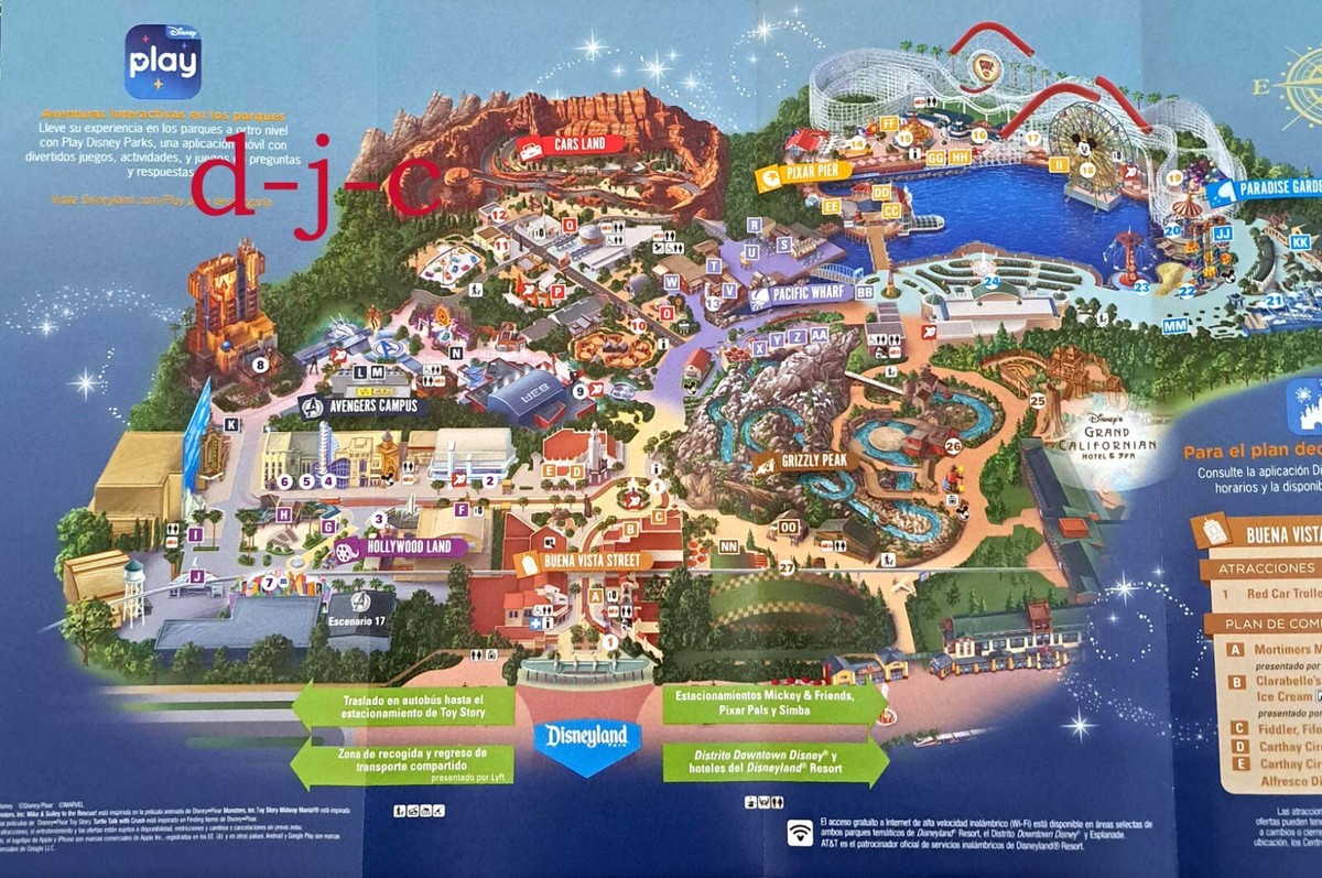 Mapa De Disneylandia 2024 Pdf Disneyland Park Map In Anaheim,