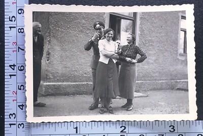German Military Officer Portrait with Women WW2 Era Germany Photo ...