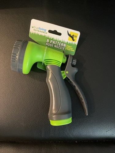 True Living Outdoors Head Sprayer 8 Pattern Hose Nozzle garden ...