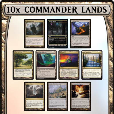 10 UNIVERSAL Commander Land Bundle Staple Cards EDH MTG Magic the ...