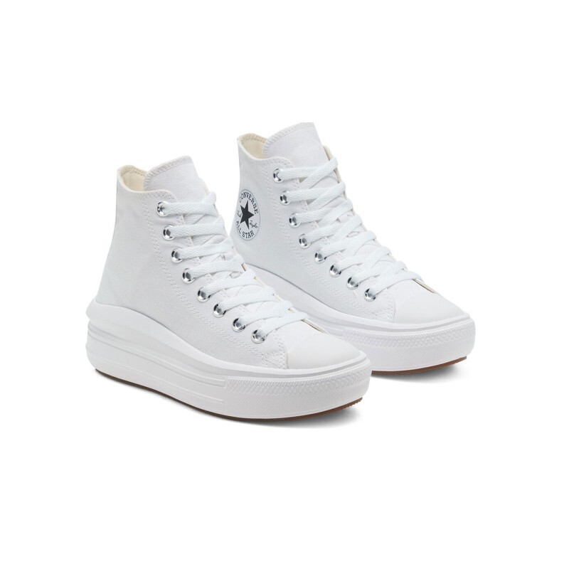 SCARPE CONVERSE CHUCK TAYLOR ALL STAR MOVE 568498c BIANCO PLATFORM ...