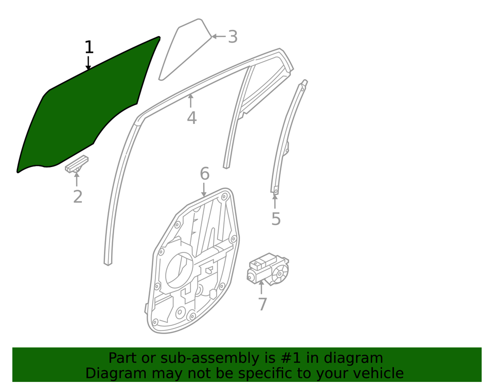 Genuine Kia Door Glass 83421-2T010 | eBay