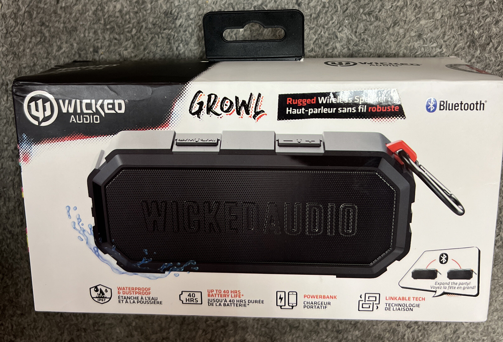 wicked audio growl rugged wireless speaker | eBay