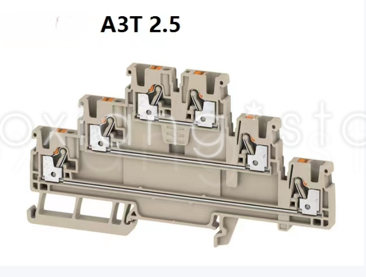 50pc A3T 2.5 plug-in type A series triplex terminal block 2.5 square ...