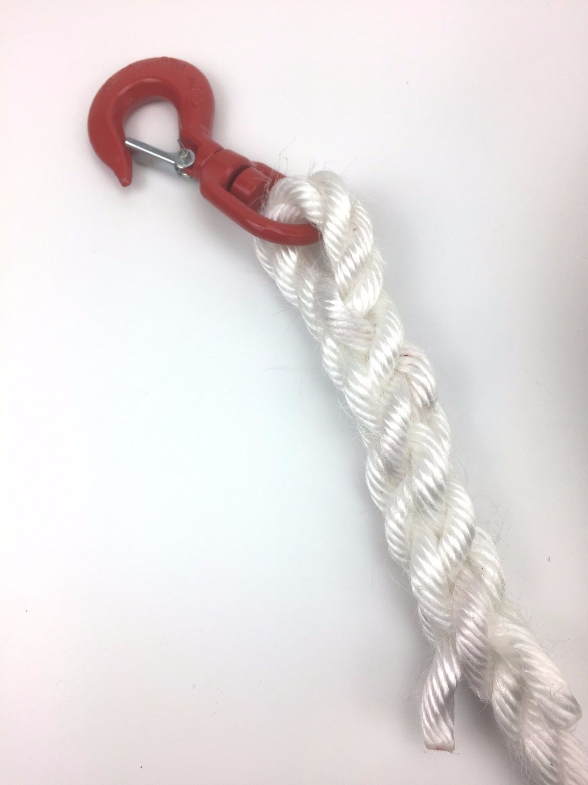 18mm Staplespun Gin Wheel Pulley Rope x 20 Metres, C/W 1 Tonne Safety ...