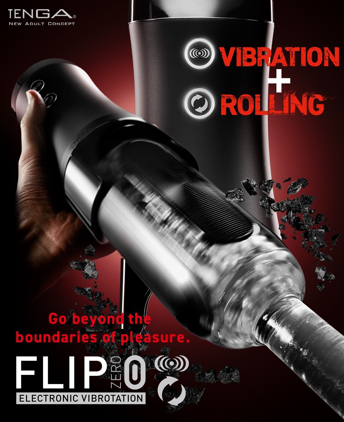 TENGA FLIP 0 EVR Reusable Male Masturbator w/Rotational Stimulation ...