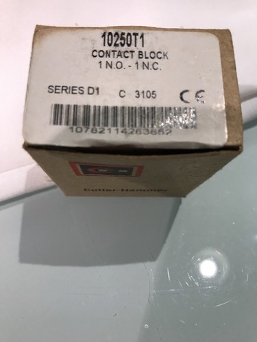 Cutler-Hammer Contact Block,1NO/1NC,30mm EATON 10250T1 NEW | eBay
