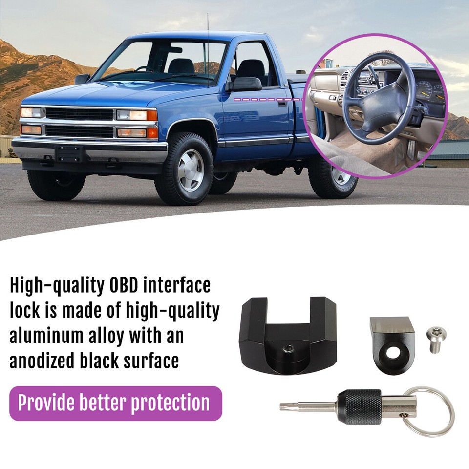 OBD2 Port Security Anti-theft Lock Kit Aluminum Block Access to OBD ...