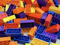 LEGO Brick 2x4 3001 Red Purple Blue 20 | Offer of the day