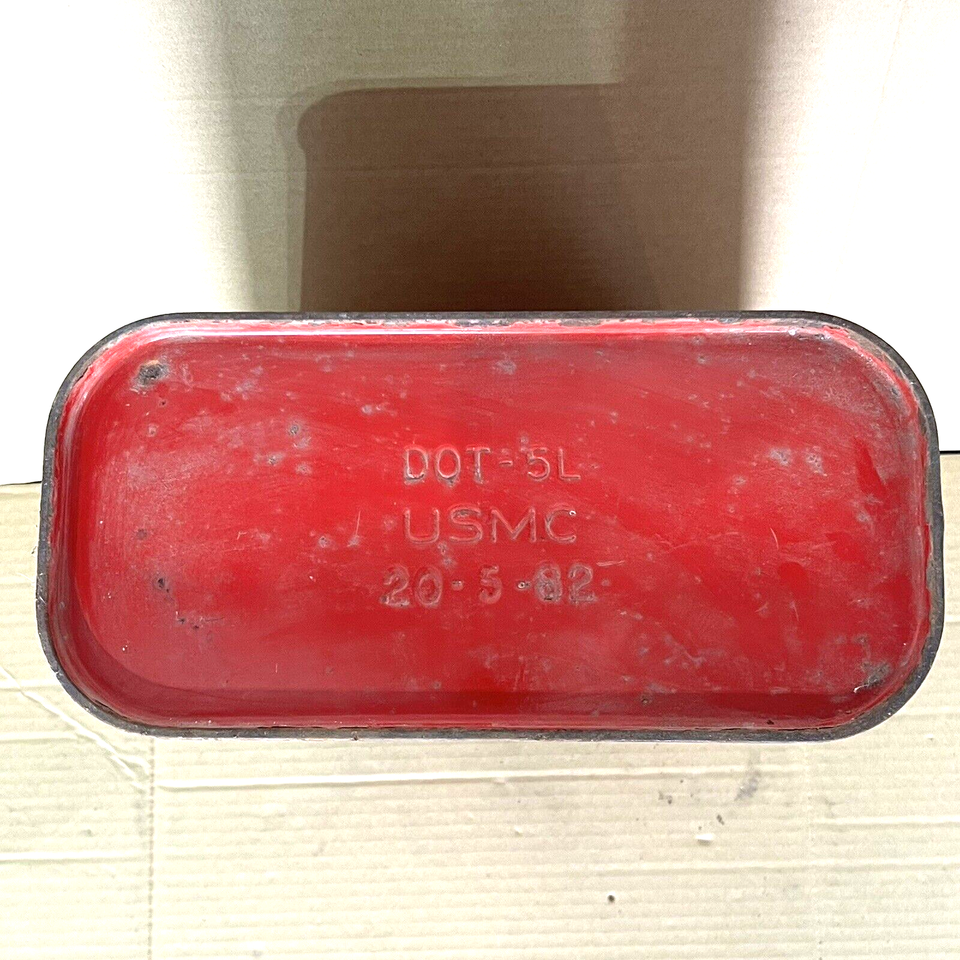 Vintage Original USMC DOT-5L Red Jerry Can Military Jeep Steel Can 20-5 ...