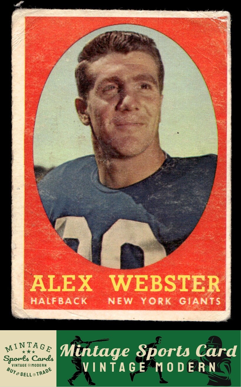 1958 Topps - Alex Webster - #30 New York Giants | eBay