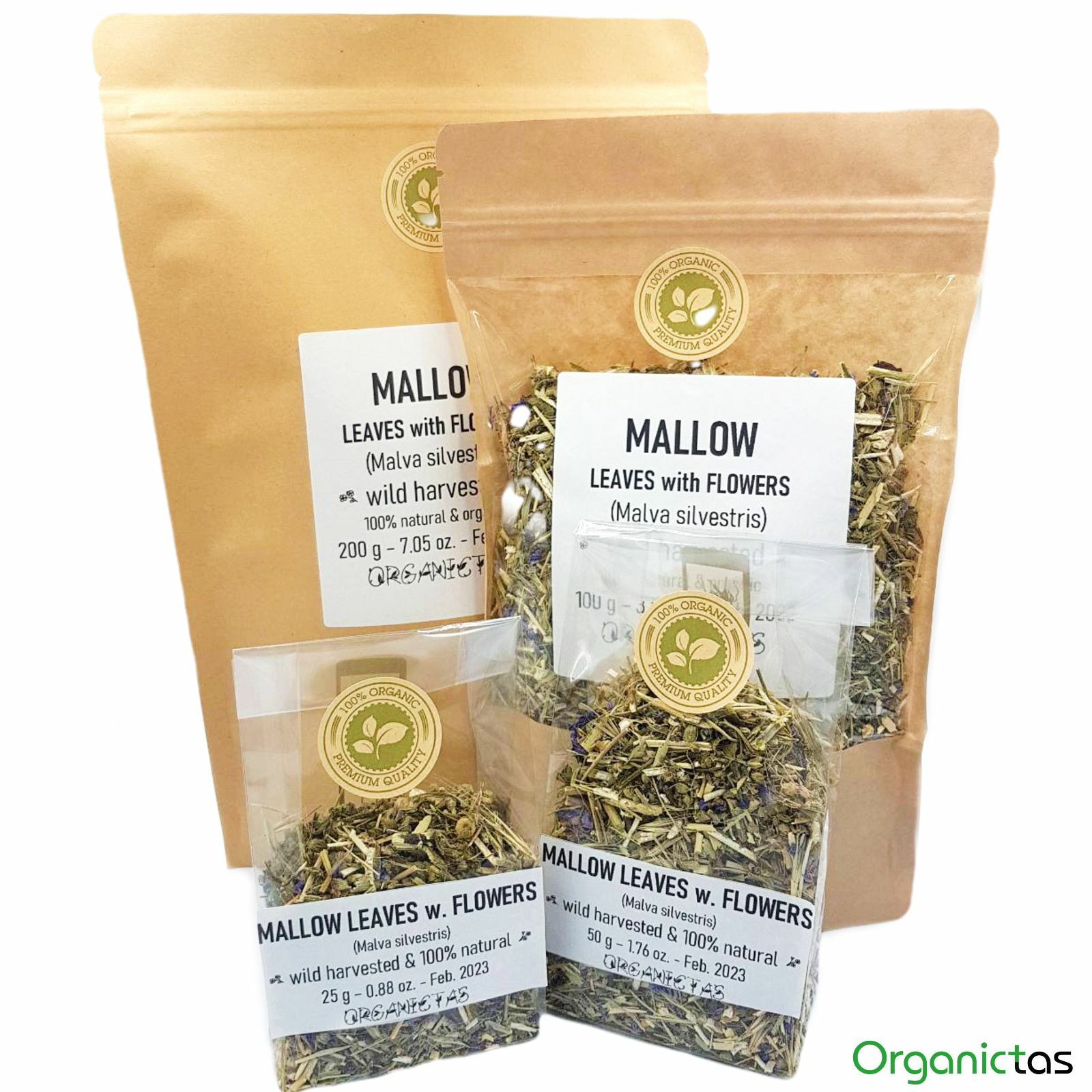 Natural MALLOW LEAF & FLOWER (Malva sylvestris) Dried Wild Harvest ...