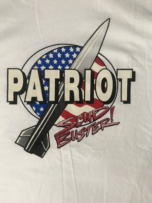 vtg 90's Patriot Scud Buster XL T Shirt NOS American Flag Missile ...