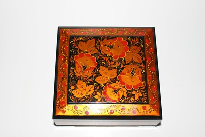Russian big lacquer BOX, vintage jewelry box, handmade jewelry box ...