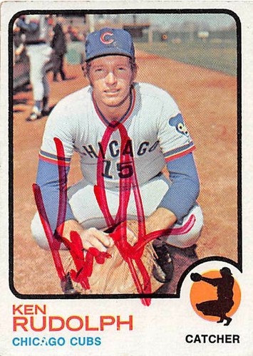 Ken Rudolph autographed baseball card (Chicago Cubs) 1973 Topps #414 ...
