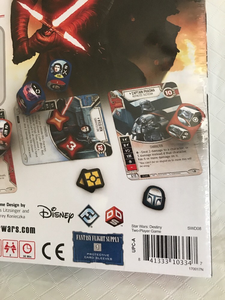 Star Wars Destiny Two-Player Dice & Card Game Fantasy Flight Games NEW ...
