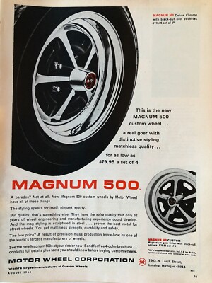 Vintage 1965 Magnum 500 wheel original ad | eBay