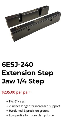 Snap Jaws 6ESJ-240 Extension Step Jaw 1/4 Step Milling Vise USA MADE | eBay