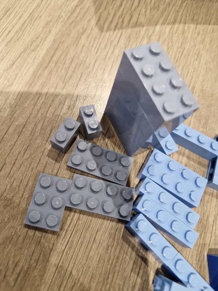 official LEGO various blue shades bricks bundle split from various sets | eBay