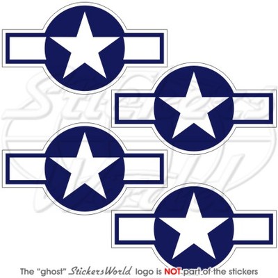 United States WW2 Aircraft Roundel '41-'47 USAAF US Navy USAF Stickers ...