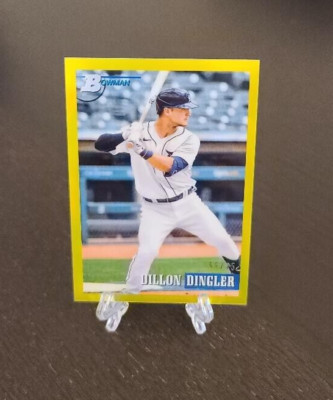 2021 Bowman Heritage Dillon Dingler Card Yellow Chrome Detroit Tigers ...