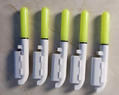 LED Sea Fishing Rod Tips x 5 Light Glow Stick Bite Indicator includes ...