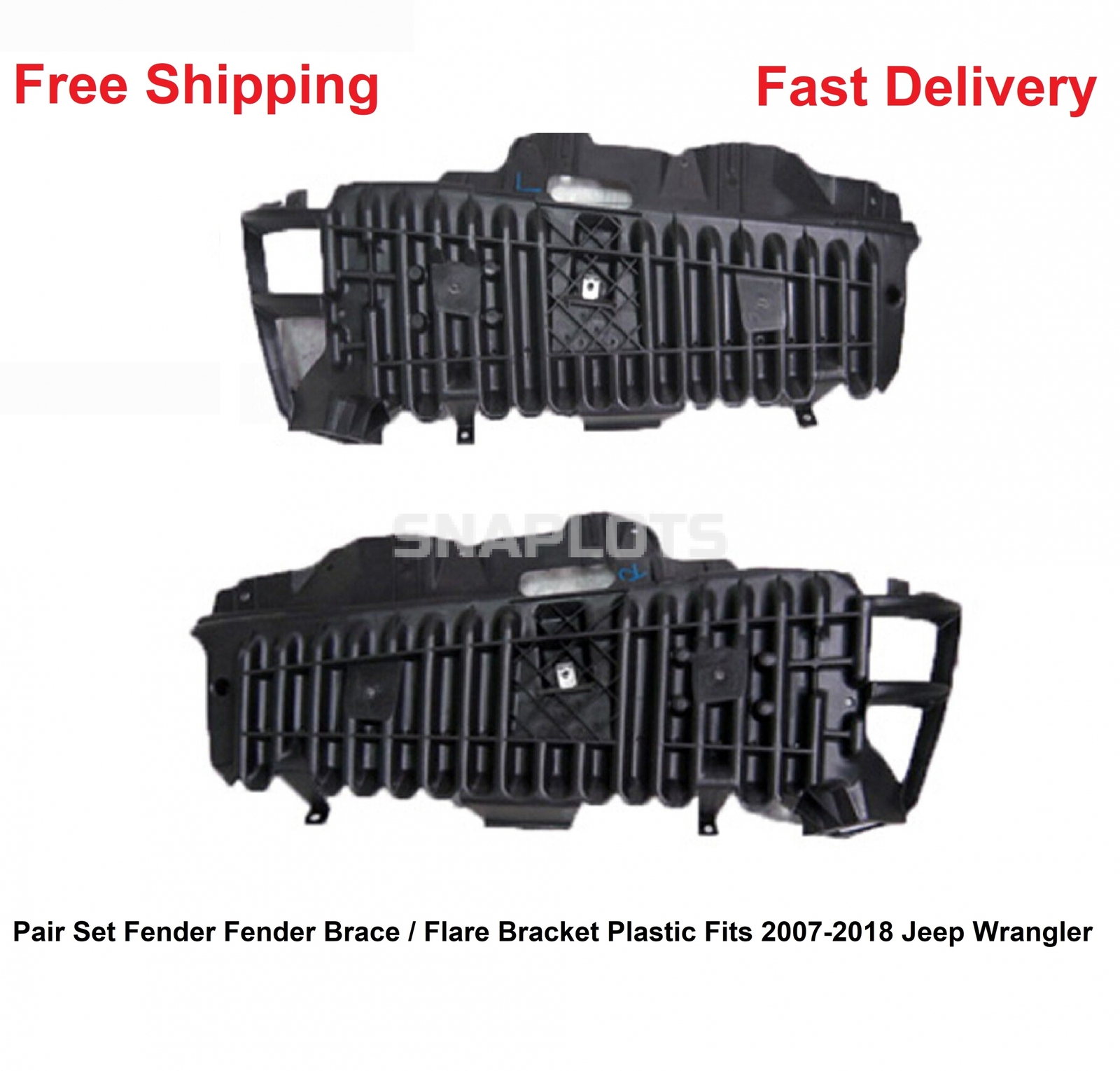 2007-2018 Jeep Wrangler Fender Flare Bracket/Fender Brace Plastic ...