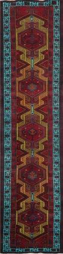 Tribal Geometric Traditional 14 ft Runner Rug 3x14 Wool Hand-made ...