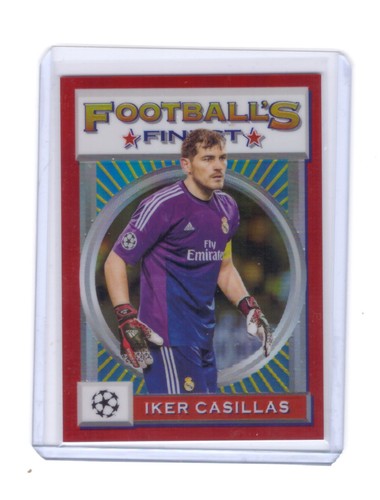 2021-22 Topps Finest Flashbacks UCL Iker Casillas 1/5 Red Parallel Real ...