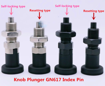 M10-M16 M20 Knob Spring Plunger GN617 Indexing Pin, Reset or Self ...