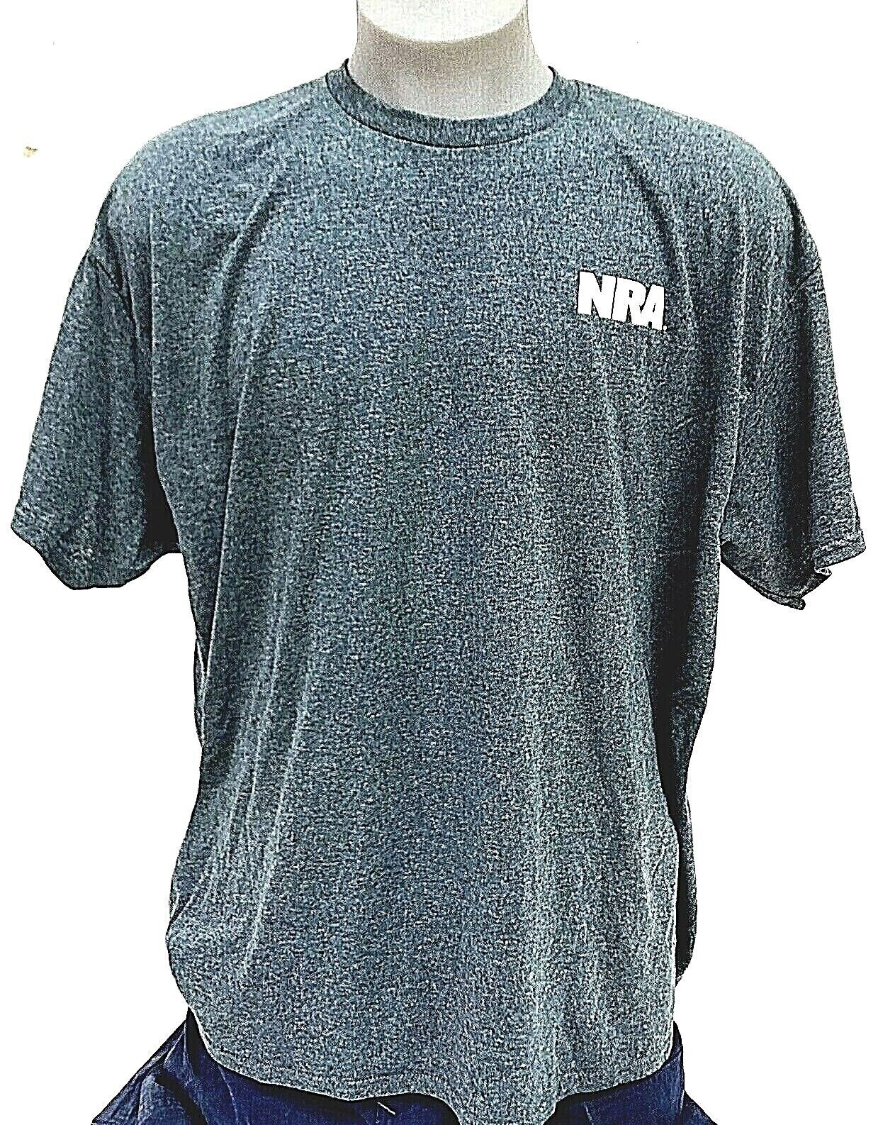 NRA Life Member Dark Gray 2XL T-Shirt Logo Front/Eagle Design Back New ...