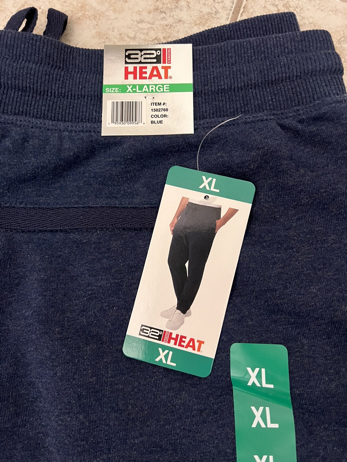 Men's 32 Degree Heat Jogger Sweatpants Blue, Size XL | eBay
