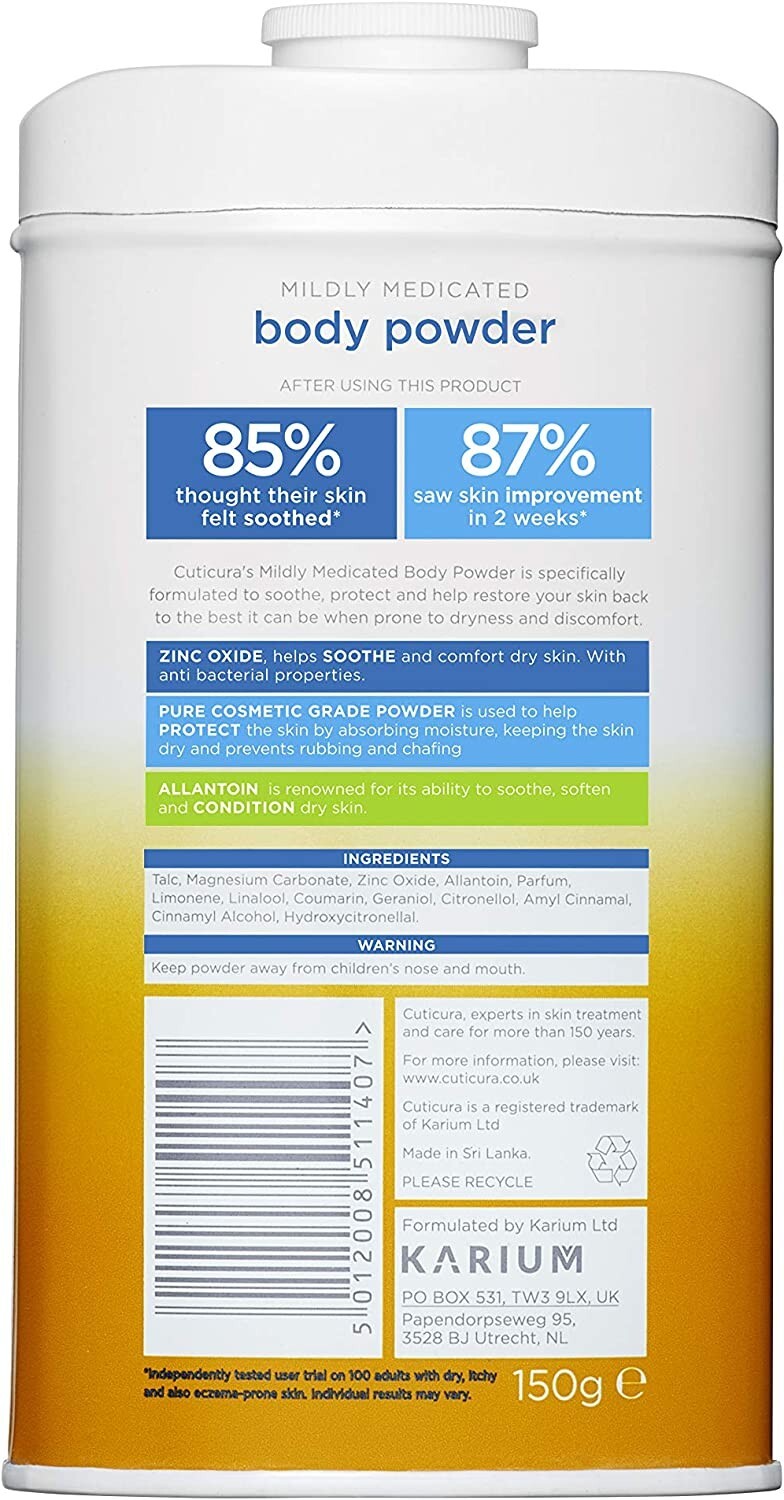 Cuticura Mildly Medicated Talcum Powder, Body Powder 150g | eBay