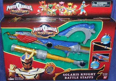 Power Rangers Mystic Force Solaris Knight Battle Staffs New Factory ...