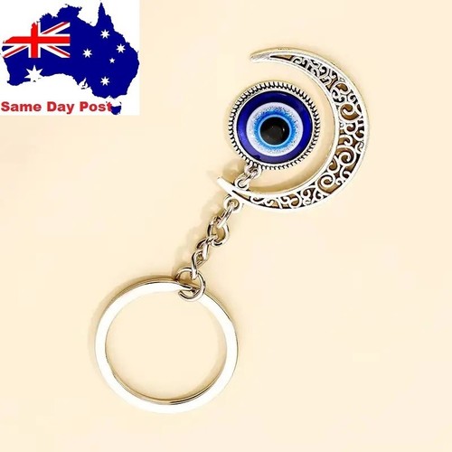 Lucky Blue Evil Eye Alloy Chain Keychain Holder Car Key Rings Gift ...