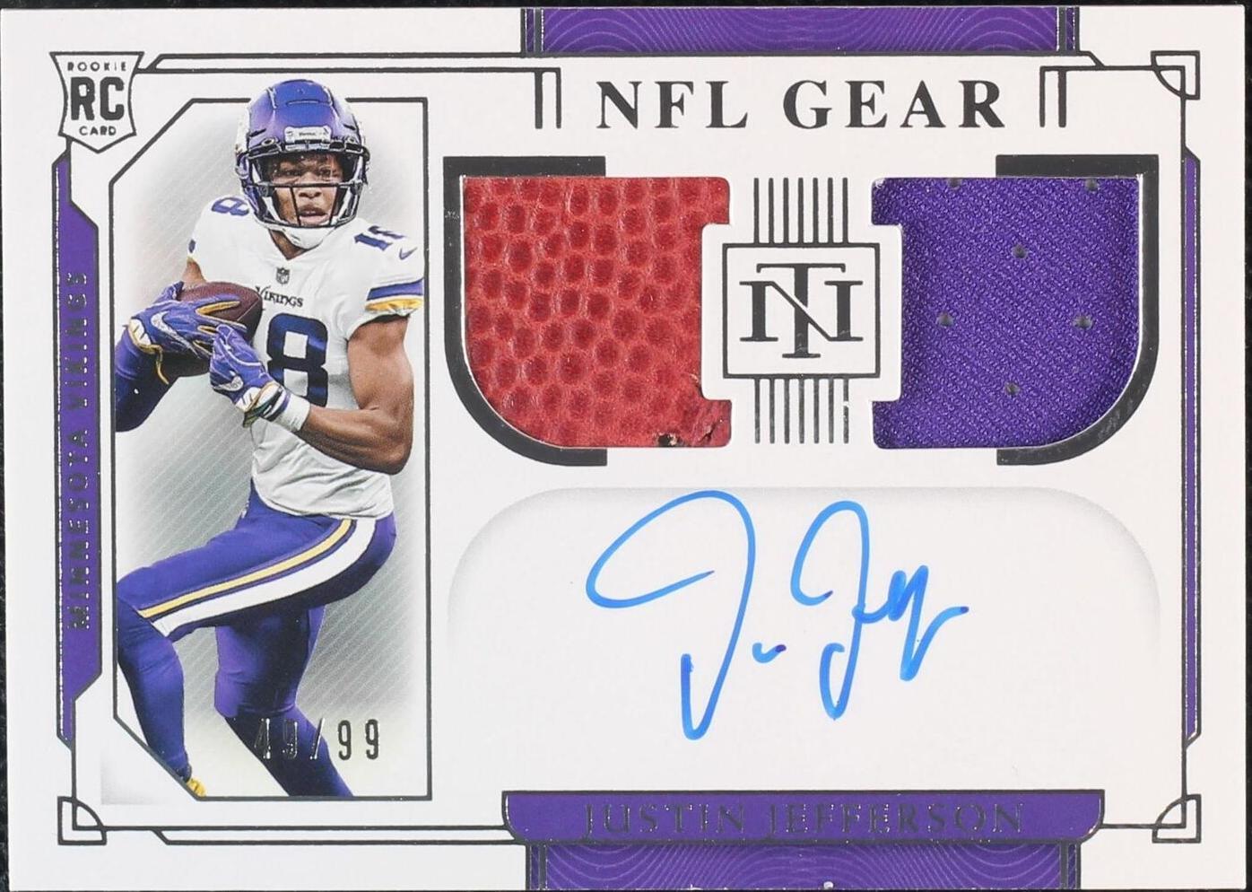 2020 Panini National Treasures - Rookie Nfl Gear Signature Combos ...