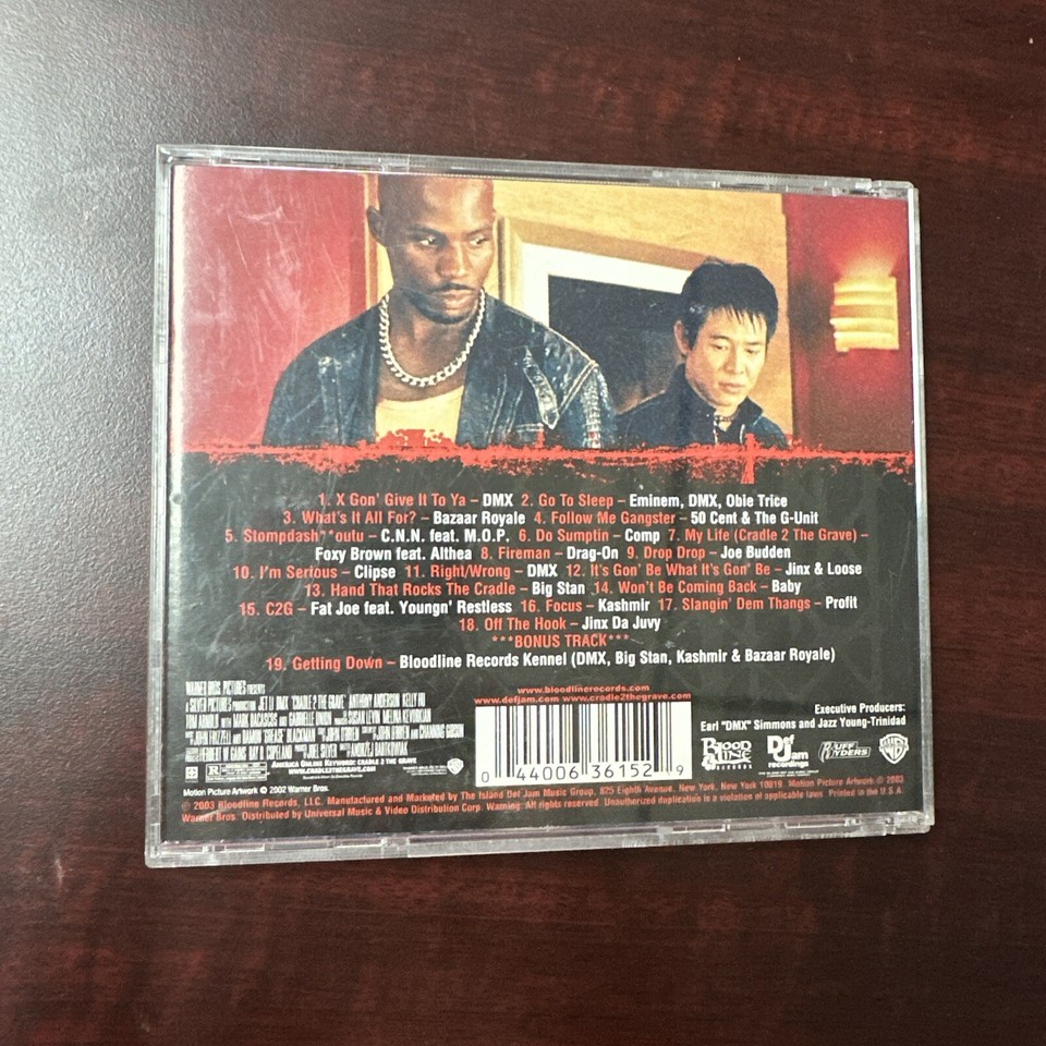 CRADLE 2 THE GRAVE CD- DEF JAM/BLOOD LINE - JET LI/DMX 19 TRACKS- NEW ...