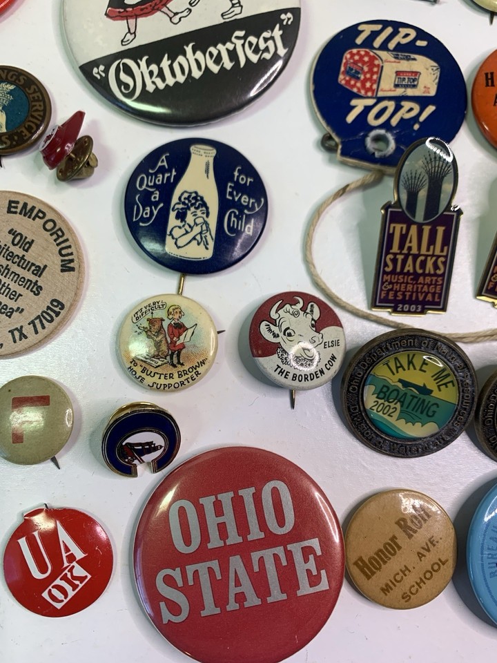 Lot Of Vintage Pin Back Buttons | eBay