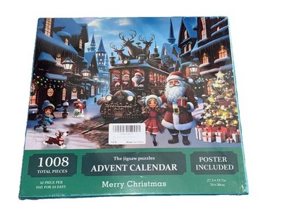 Jigsaw Puzzle Advent Calendar 1 Box Per Day For 24 Days Poster Included ...
