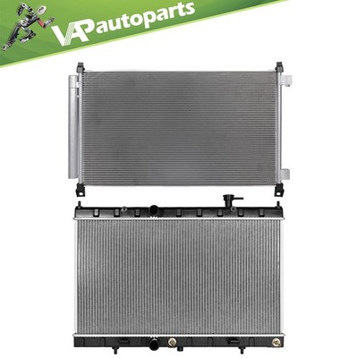 For 2014 15-2019 Nissan Rogue Aluminum Radiator & AC Condenser Cooling ...