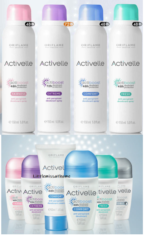 ORIFLAME ACTIVELLE ACTIBOOST ANTI-PERSPIRANT DEODORANT ROLL-ON SPRAY ...