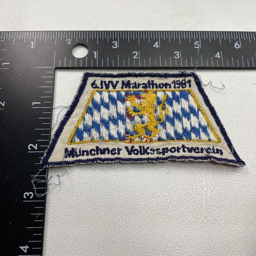 Vtg 1981 Marathon MÜNCHNER VOLKSSPORTVERIN Germany Patch (Hiking Walk ...