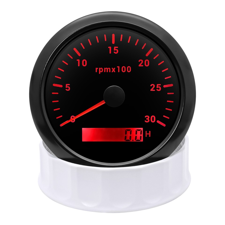 85mm Diesel Engine Tachometer 0-3000RPM Tacho Gauge With Tacho Adapter ...
