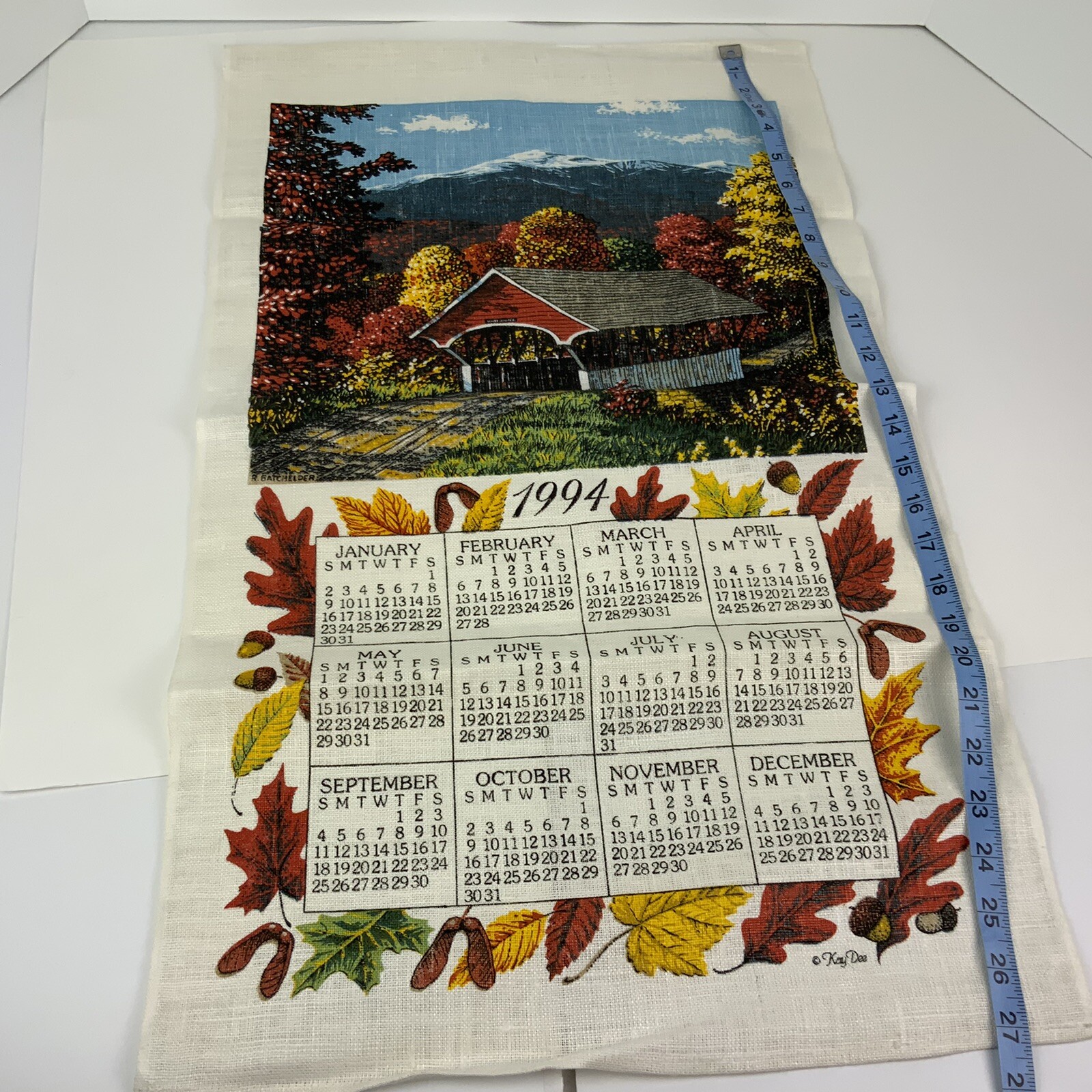 Vintage 1994 Calendar Fall Colors Kay Dee - R. Batchelder Linen Tea ...